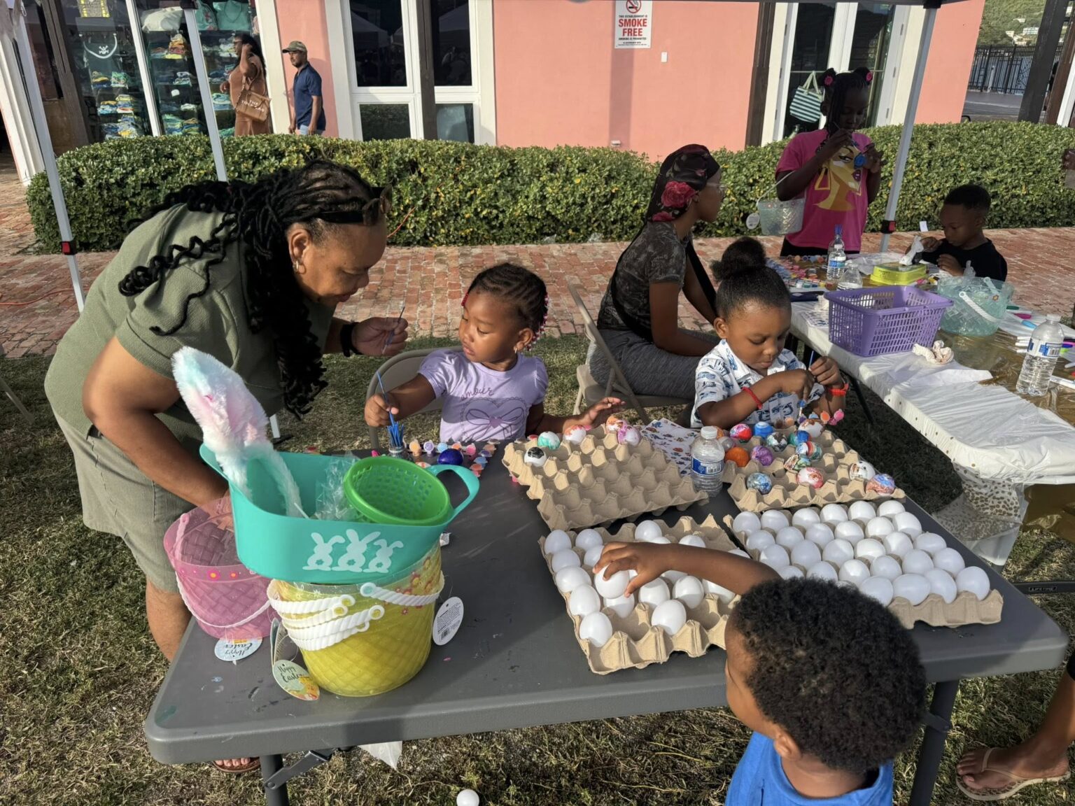 Families Turn Out for CIL Easter Egg Decorating Event at Tortola Pier Park